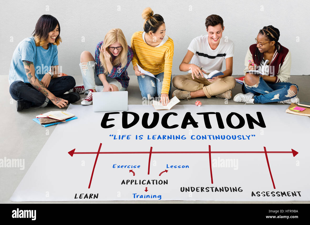 Education College Literacy Knowledge Acquisition Stock Photo - Alamy