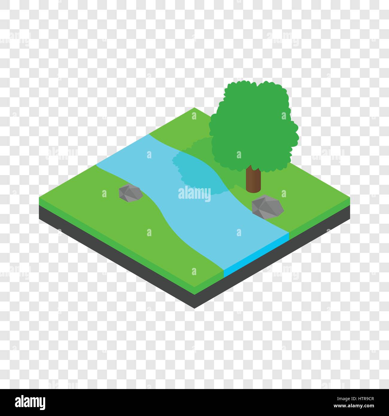 River landscape isometric icon Stock Vector Image & Art - Alamy