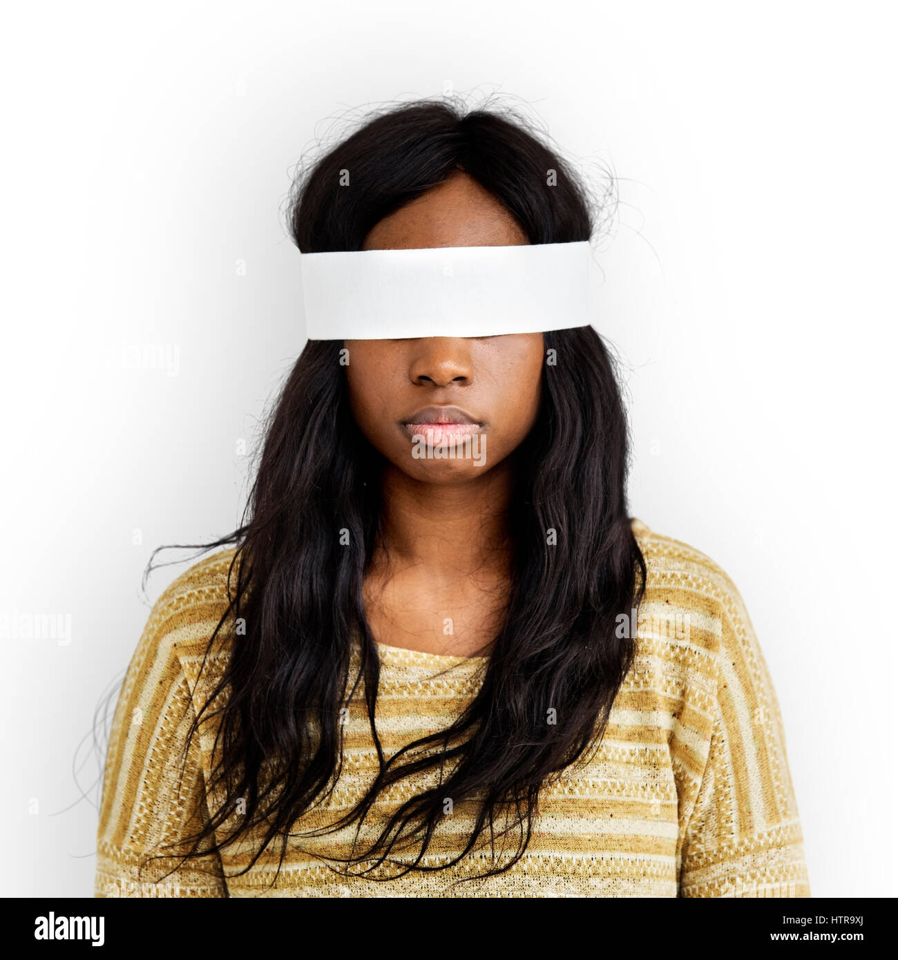 Covering eye blind hi-res stock photography and images - Alamy