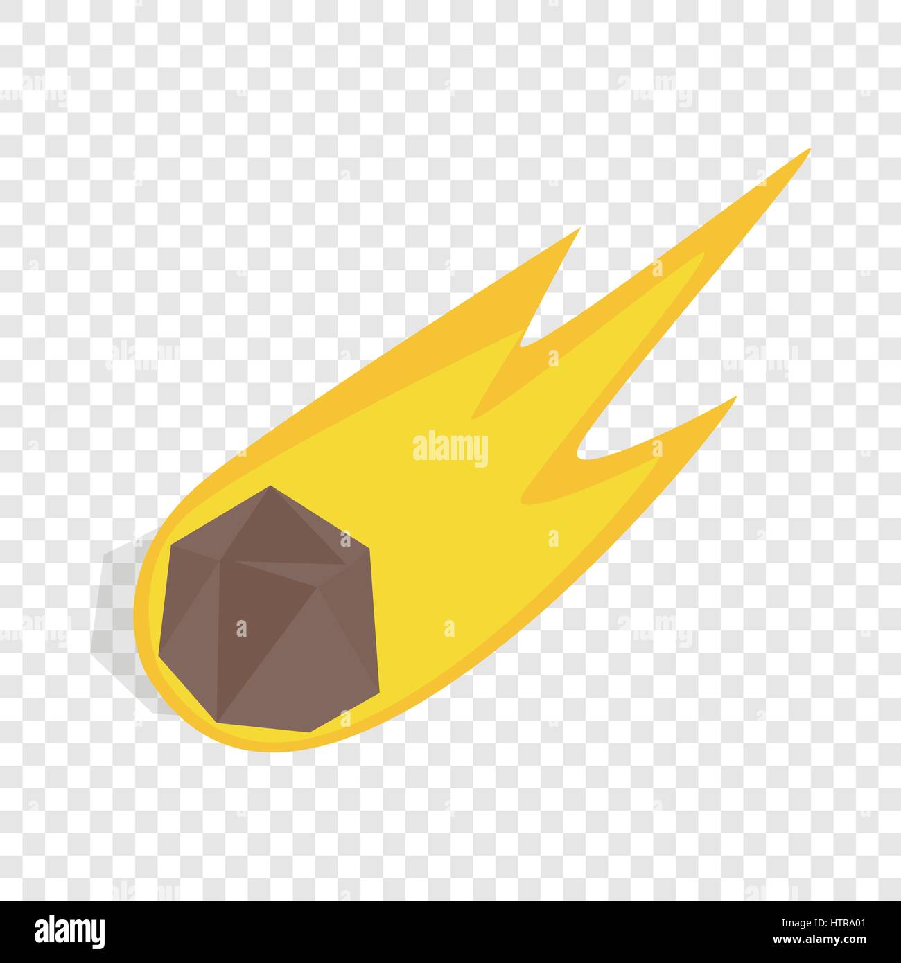 Falling meteor with long tail isometric icon Stock Vector Image & Art ...
