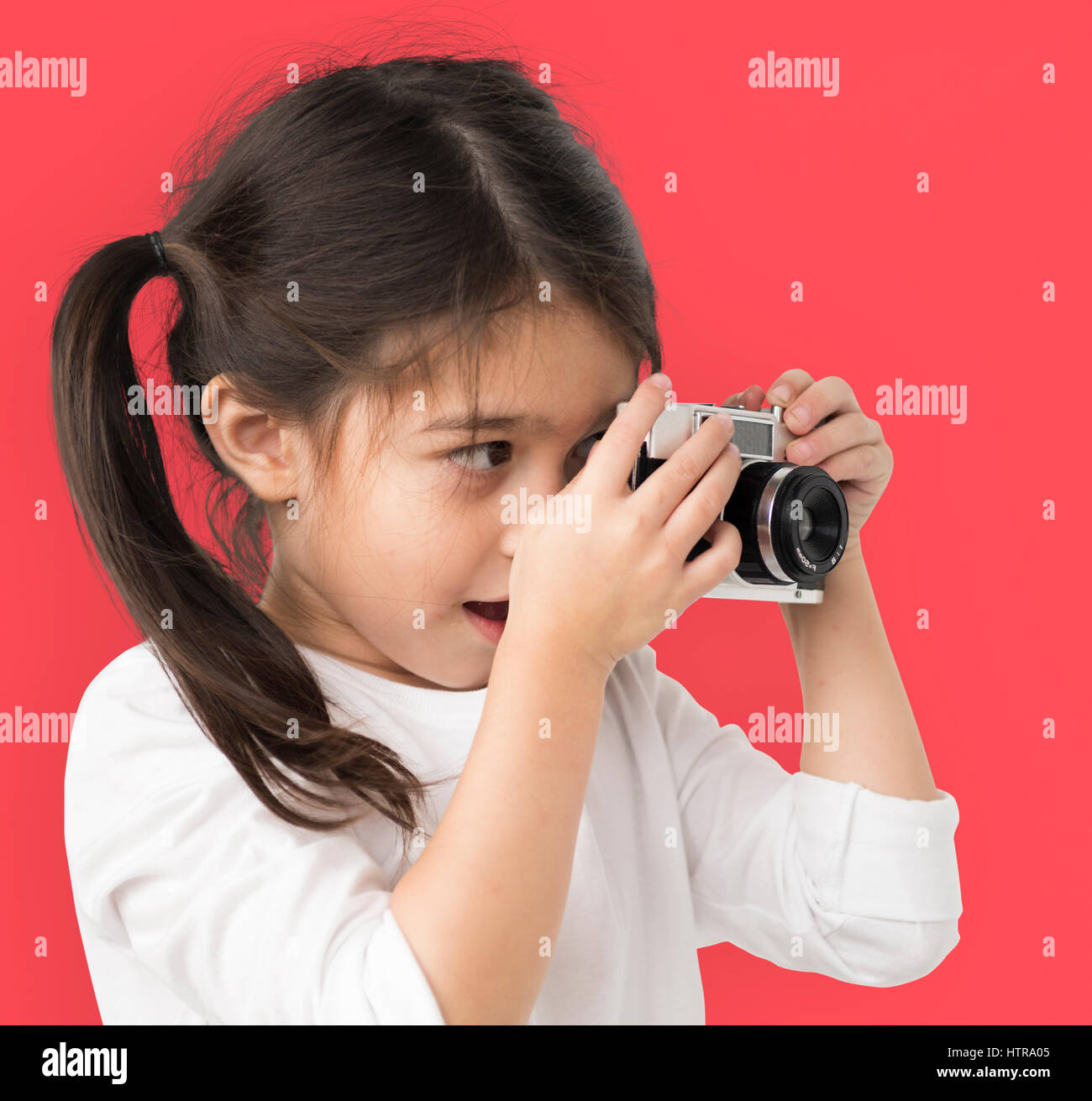 Little Girl Hands Hold Camera Shooting Stock Photo - Alamy