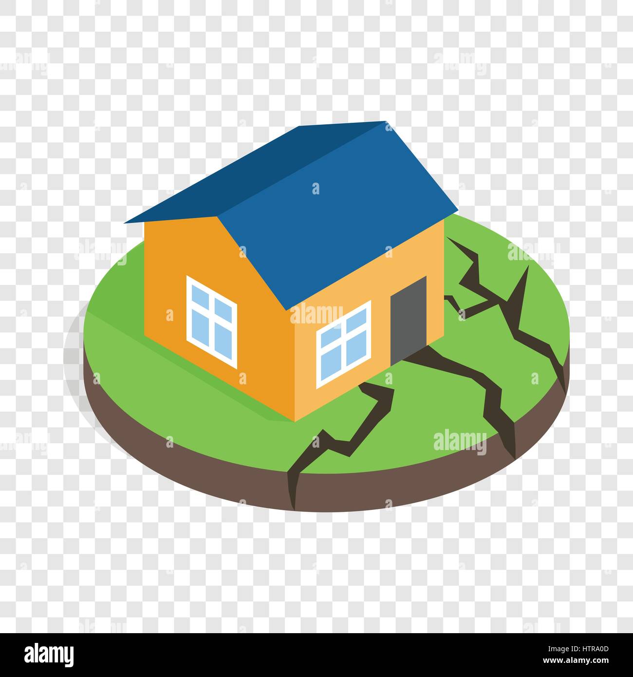 House after an earthquake isometric icon Stock Vector Image & Art - Alamy