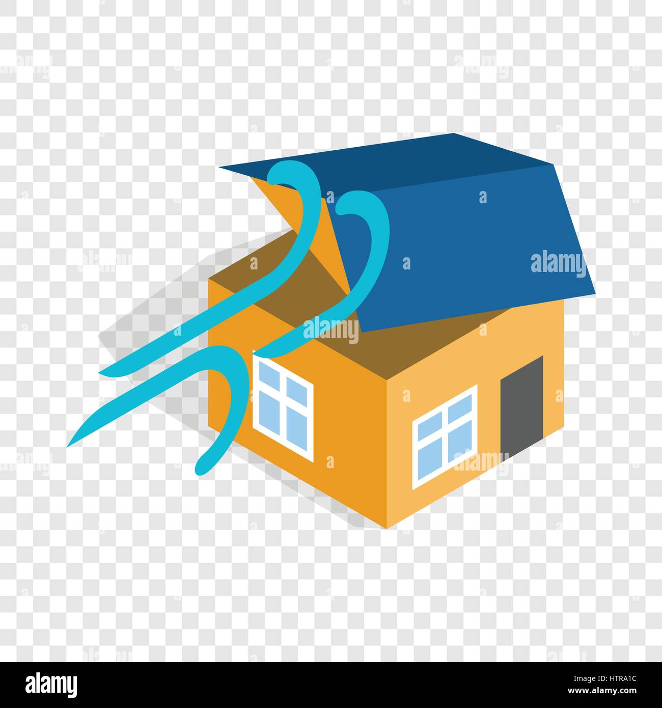 Hurricane destroyed house isometric icon Stock Vector Image & Art - Alamy