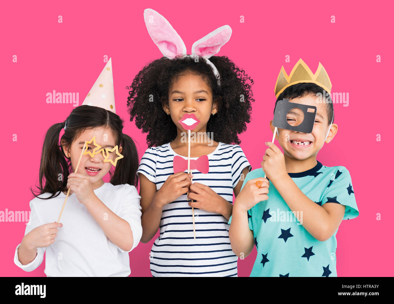 Cheerful Cute Kid Having Fun Concept Stock Photo - Alamy