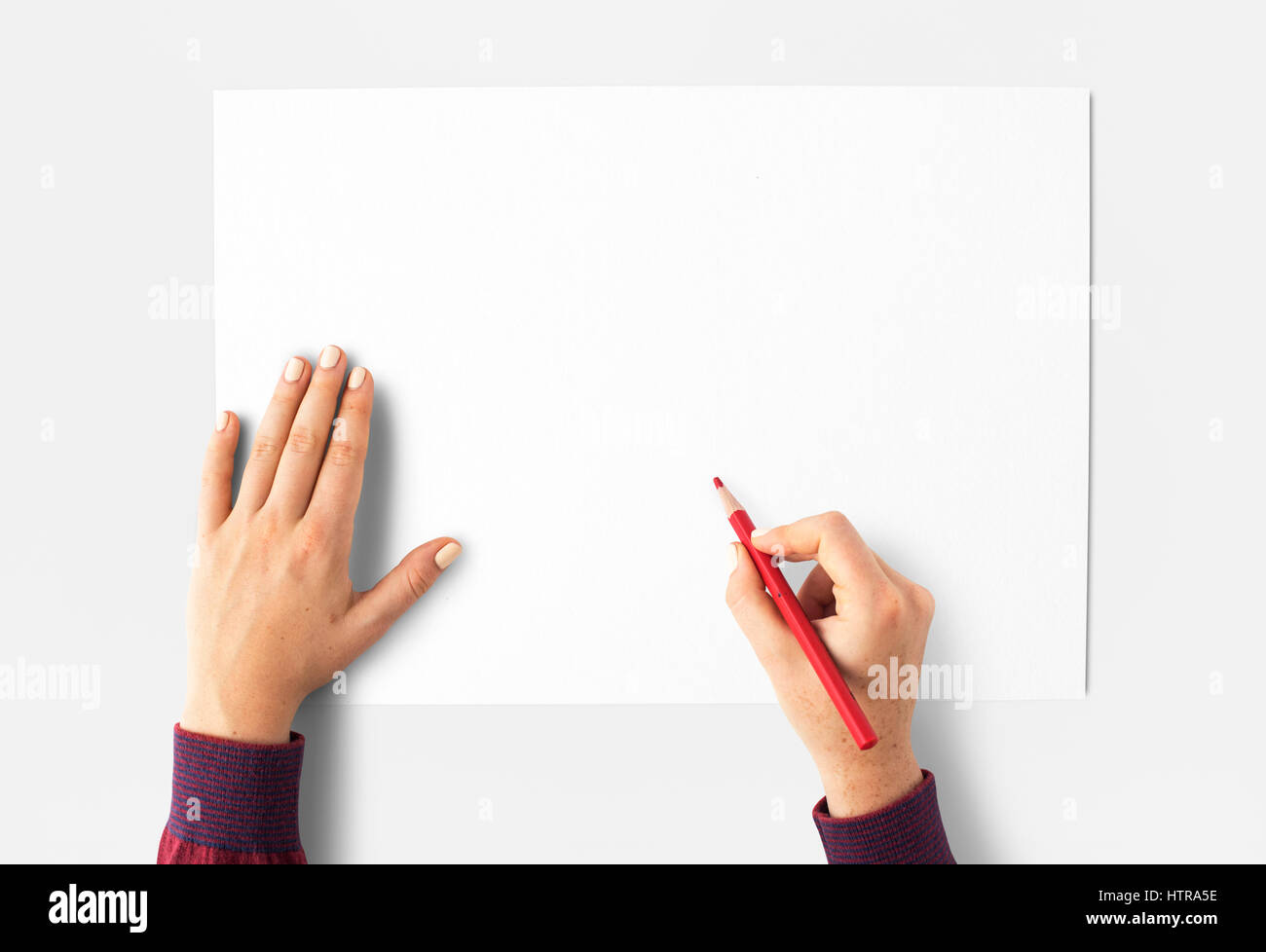 Blank Space Paper Pencil Concept Stock Photo - Alamy