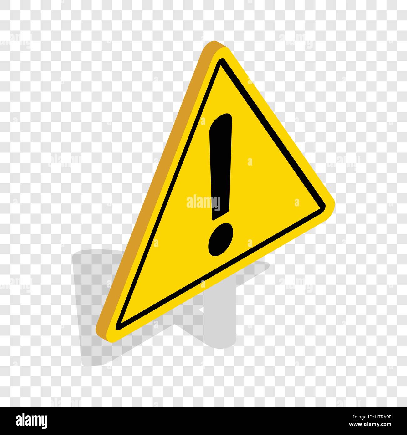 Danger warning sign isometric icon Stock Vector Image & Art - Alamy