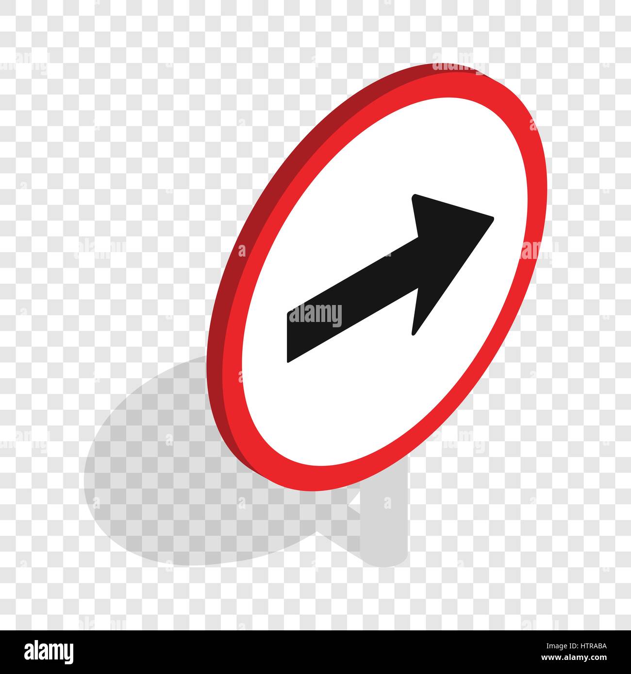 Right road sign isometric icon Stock Vector Image & Art - Alamy