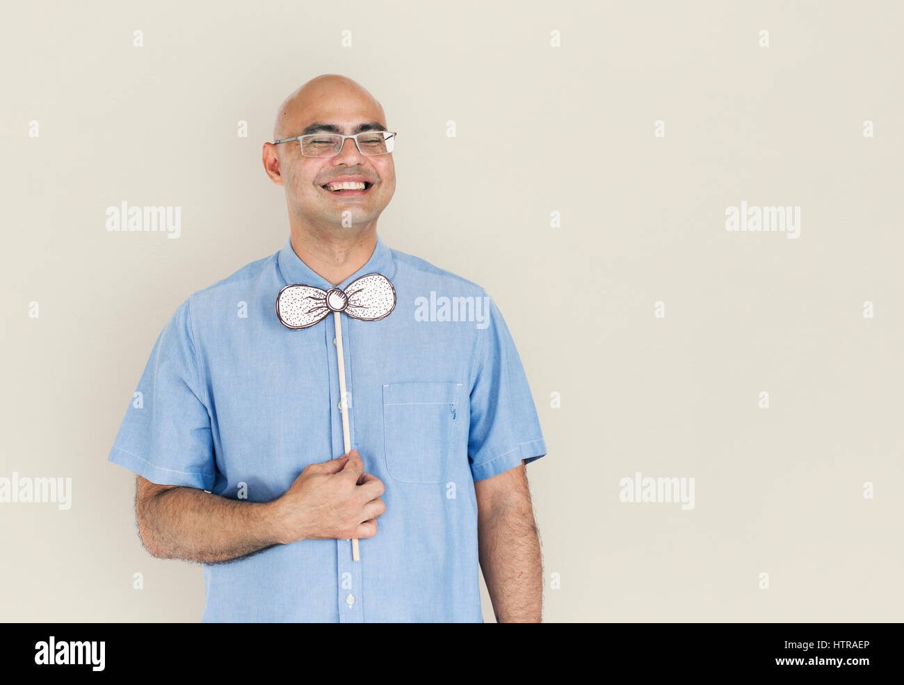 Bald Man Smiling Happiness Portrait Stock Photo - Alamy