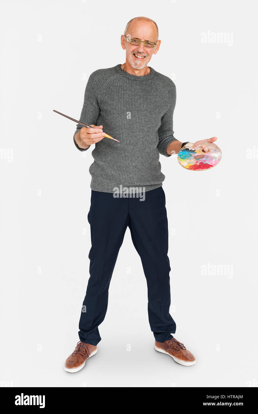 Man Smiling Happiness Color Palette Portrait Stock Photo - Alamy