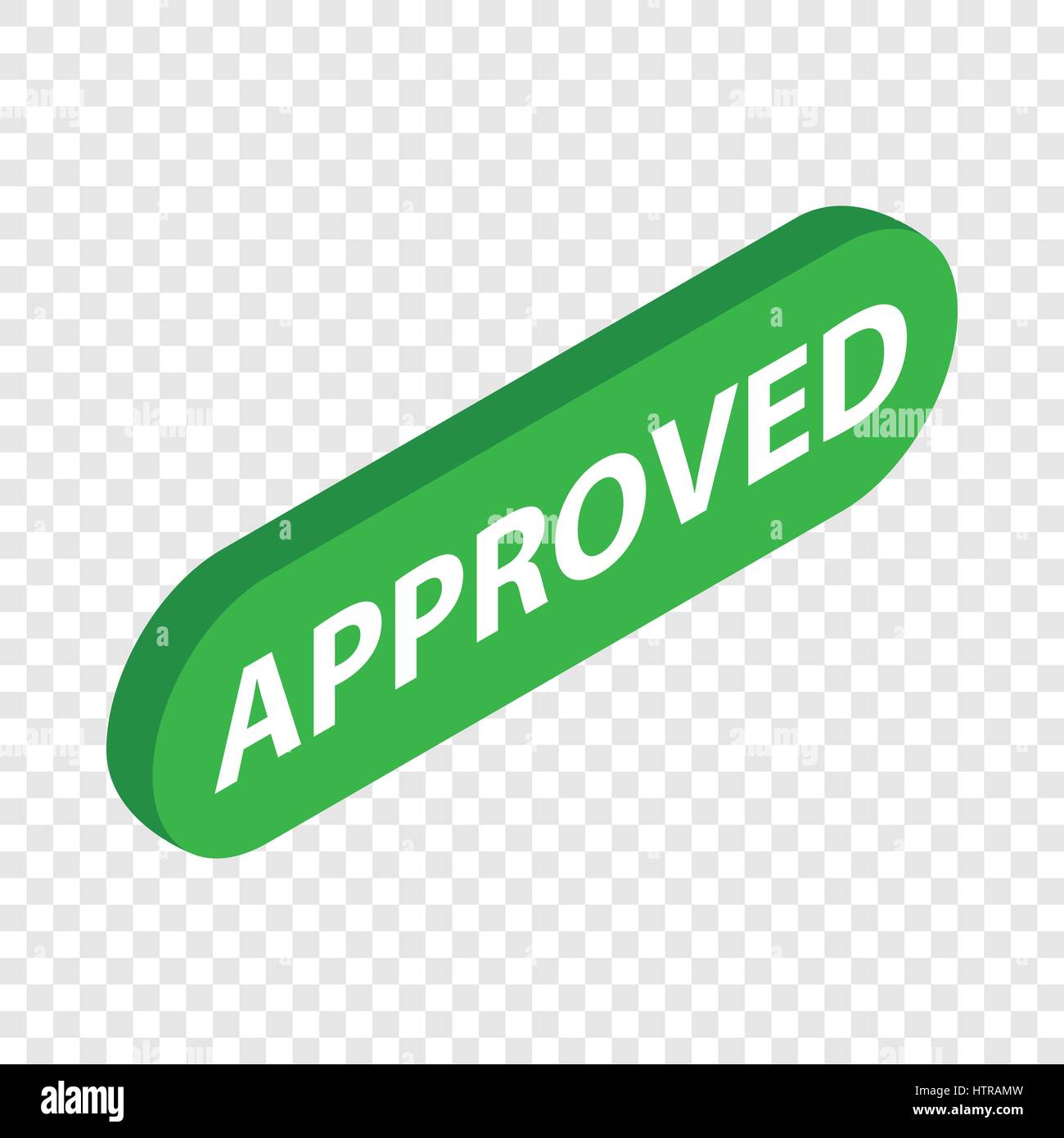 Inscription approved isometric icon Stock Vector Image & Art - Alamy