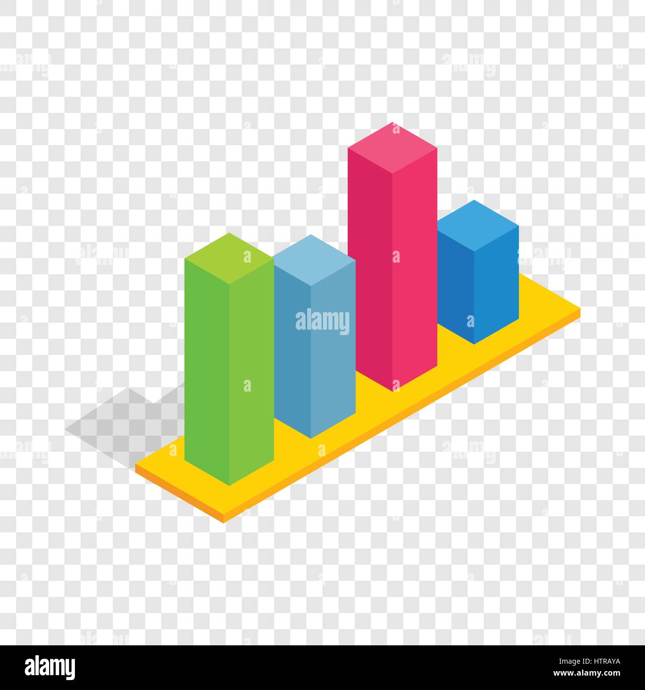 Chart in columns isometric icon Stock Vector Image & Art - Alamy