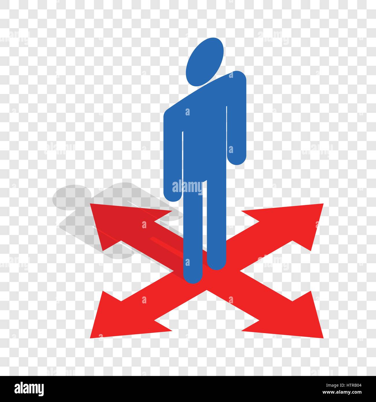 Man at crossroads isometric icon Stock Vector Image & Art - Alamy