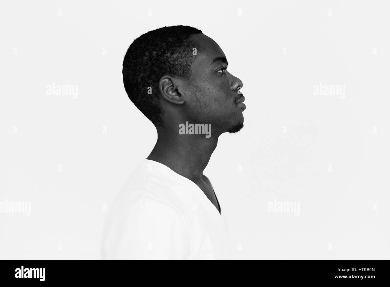 Side view african Black and White Stock Photos & Images - Alamy