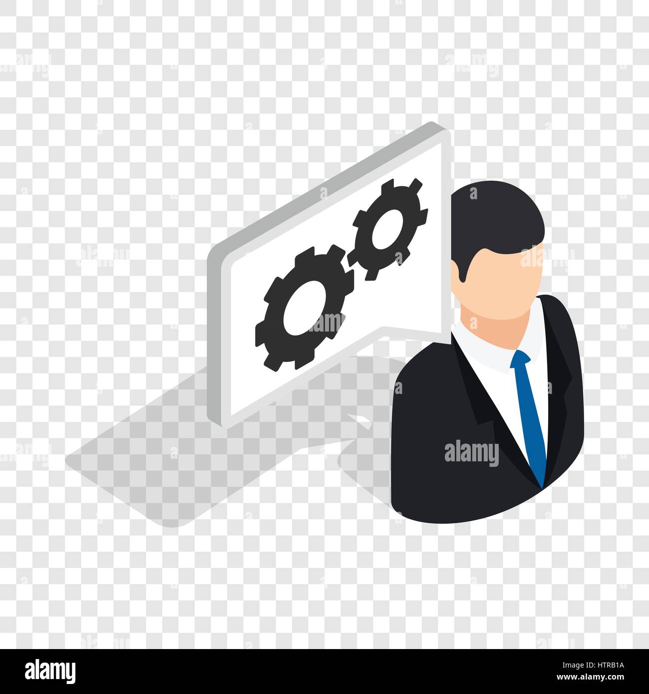 Manager of car service center isometric icon Stock Vector Image & Art ...
