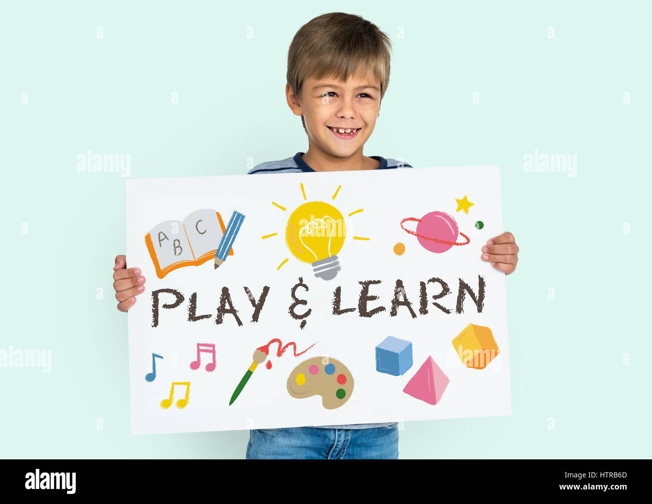 Learn Play Education Learning Icon Stock Photo - Alamy