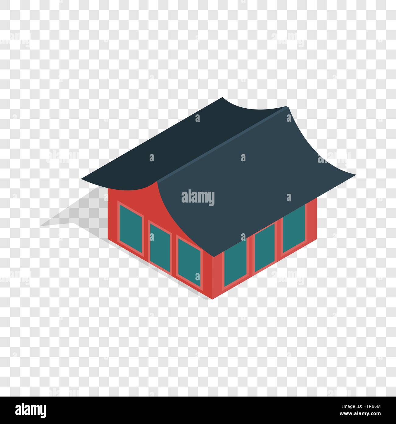 Traditional korean house isometric icon Stock Vector Image & Art - Alamy
