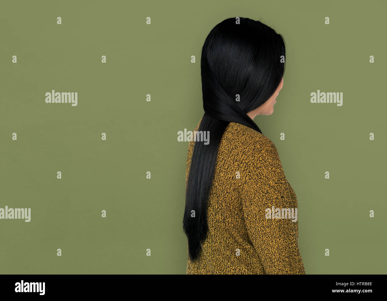 Asian Woman Back View Concept Stock Photo - Alamy