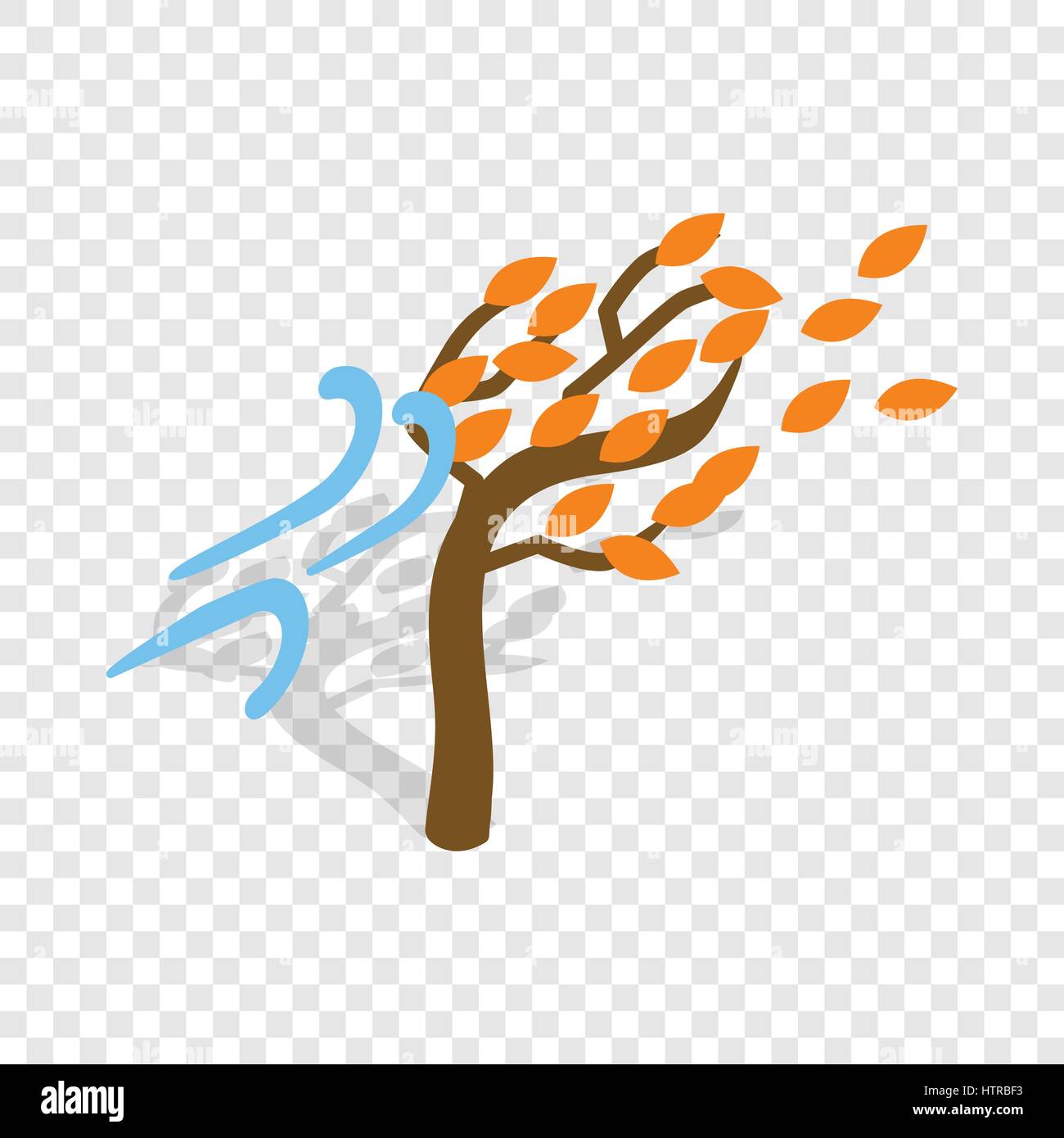 Autumn wind and tree isometric icon Stock Vector Image & Art - Alamy