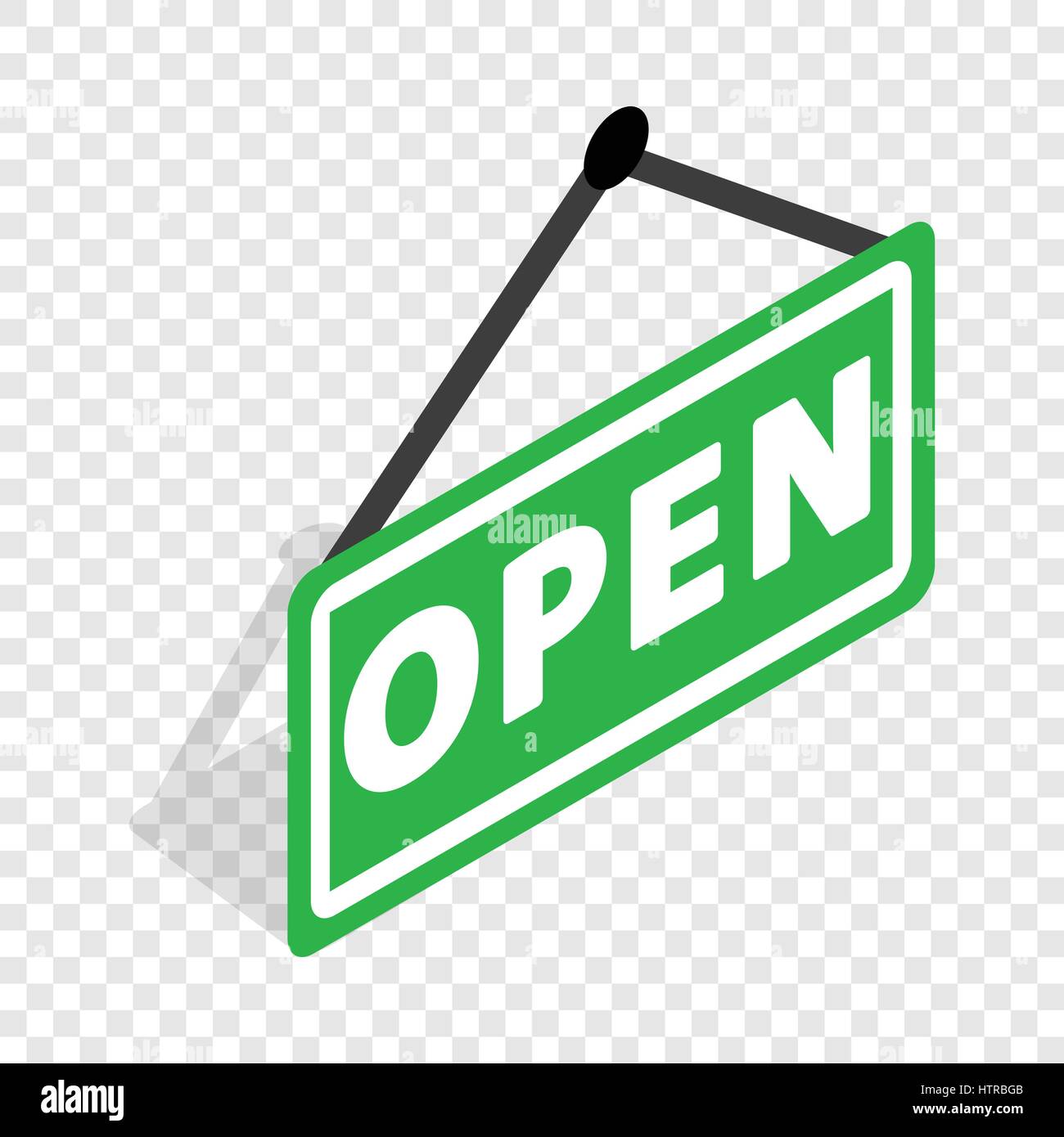 Sign open isometric icon Stock Vector Image & Art - Alamy