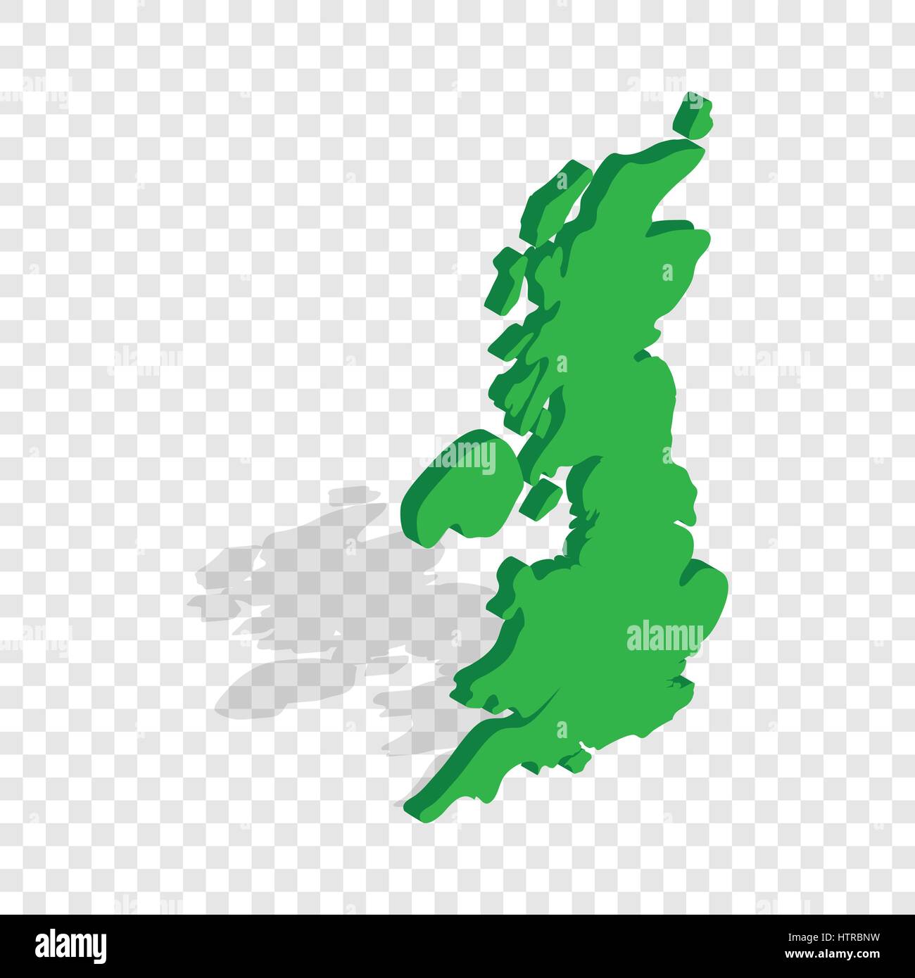 Isometric map of uk hi-res stock photography and images - Alamy