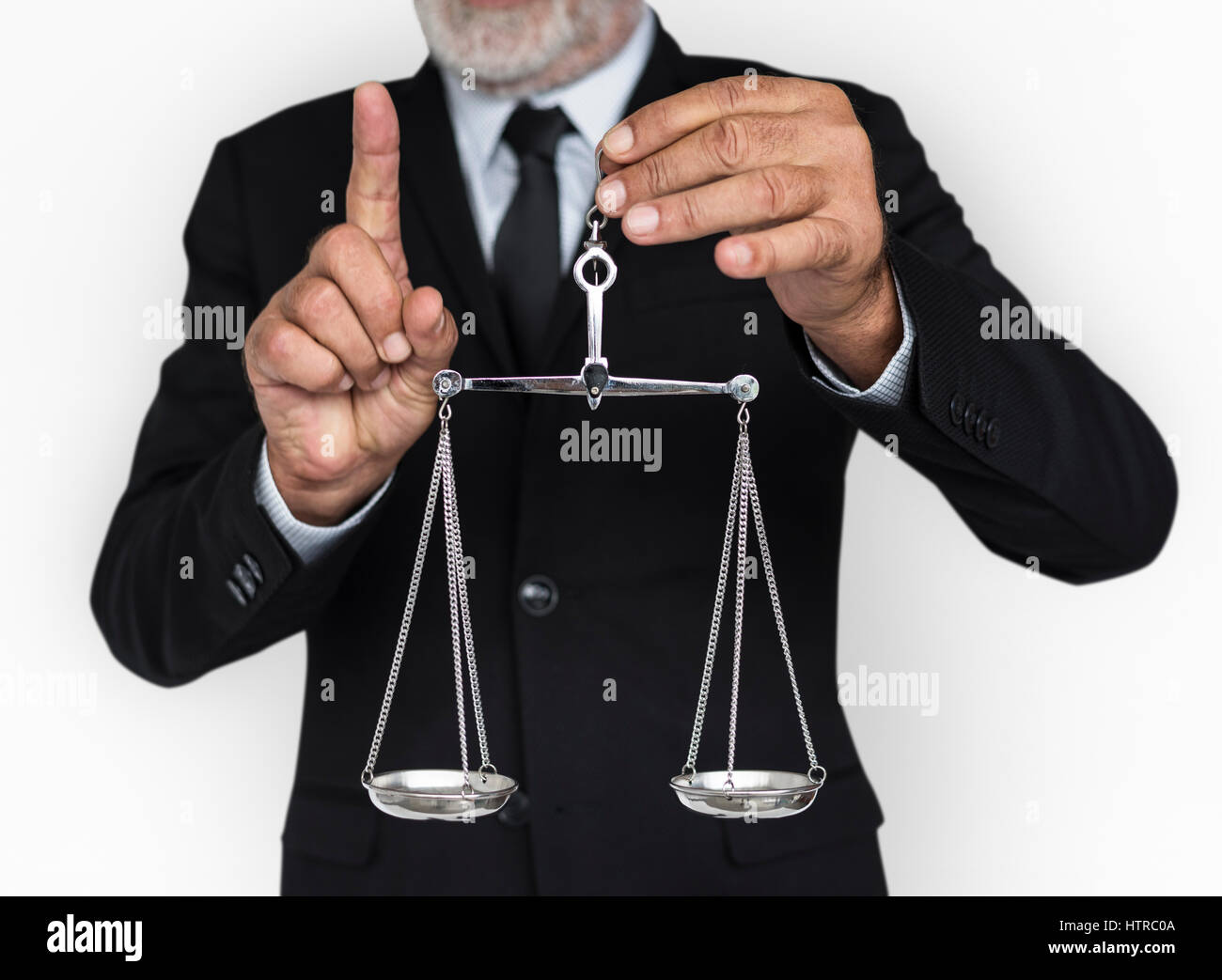 Business Man Warning Scale Concept Stock Photo - Alamy