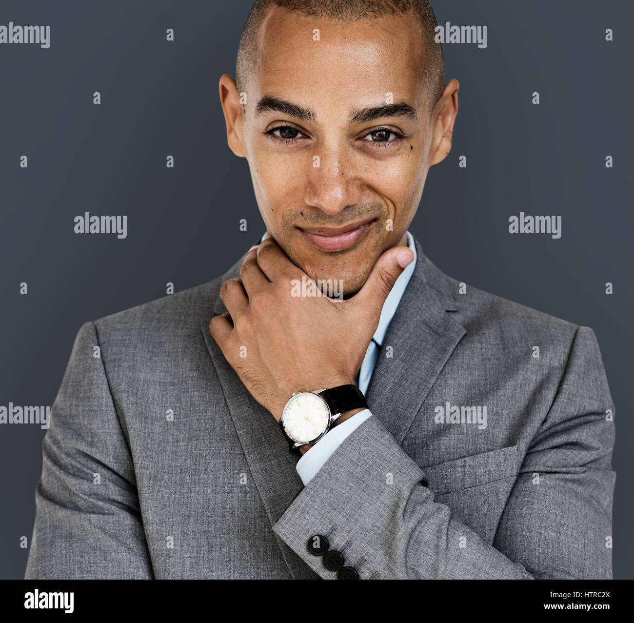 African man smirking hi-res stock photography and images - Alamy