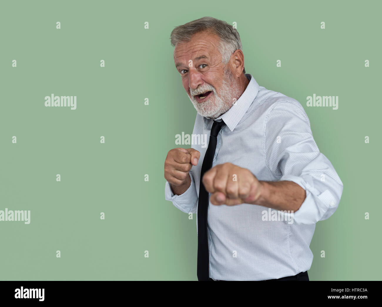 Caucasian Business Man Playful Fighting Stock Photo - Alamy