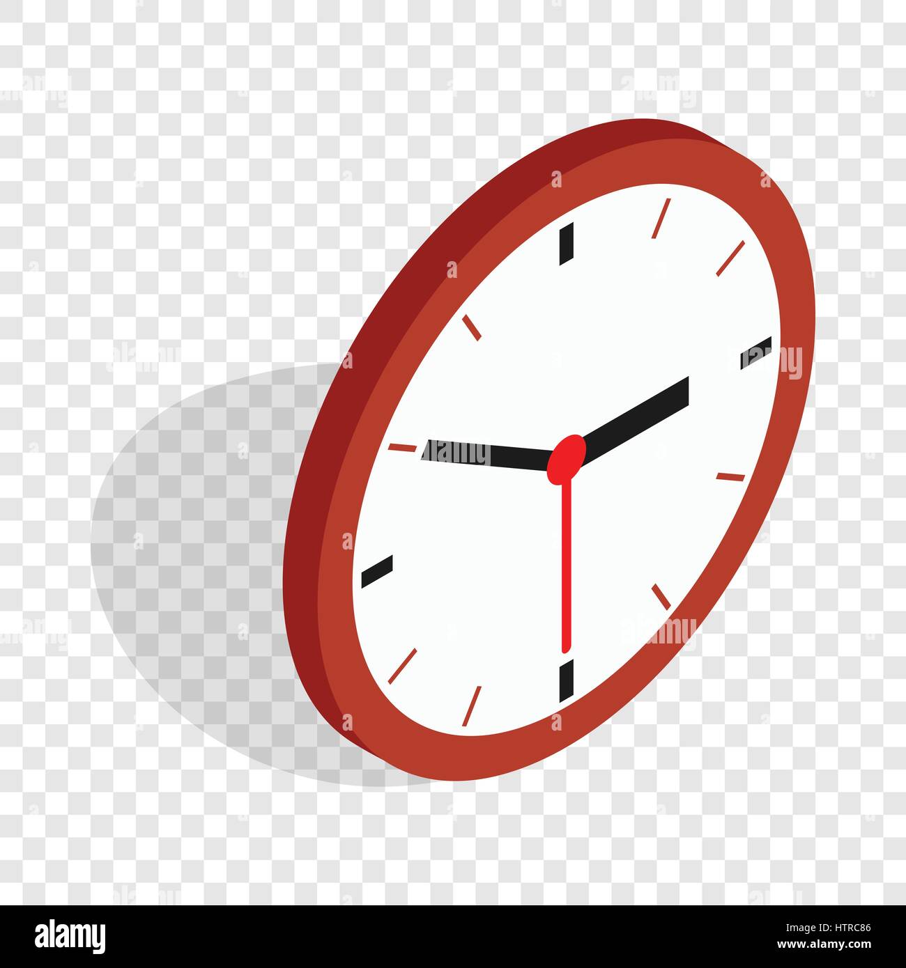 Wall clock isometric icon Stock Vector Image & Art - Alamy