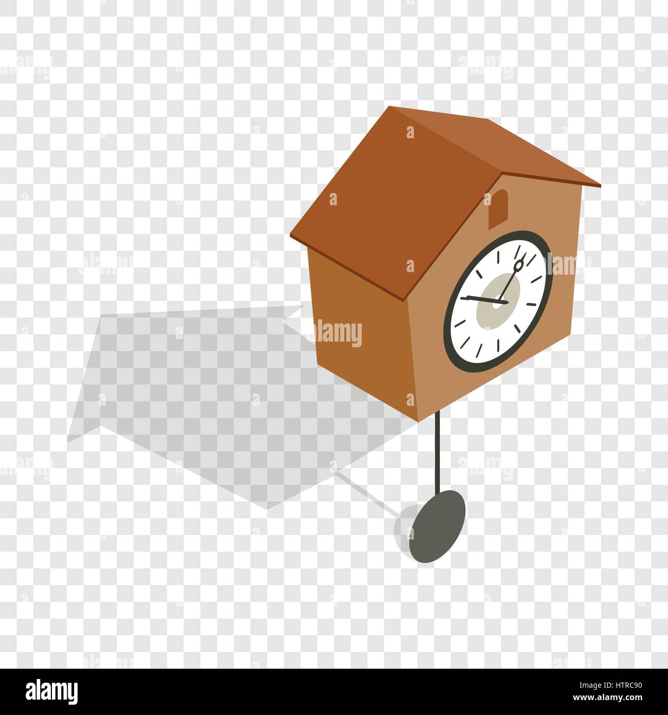 Cuckoo clock on white Stock Vector Images - Alamy