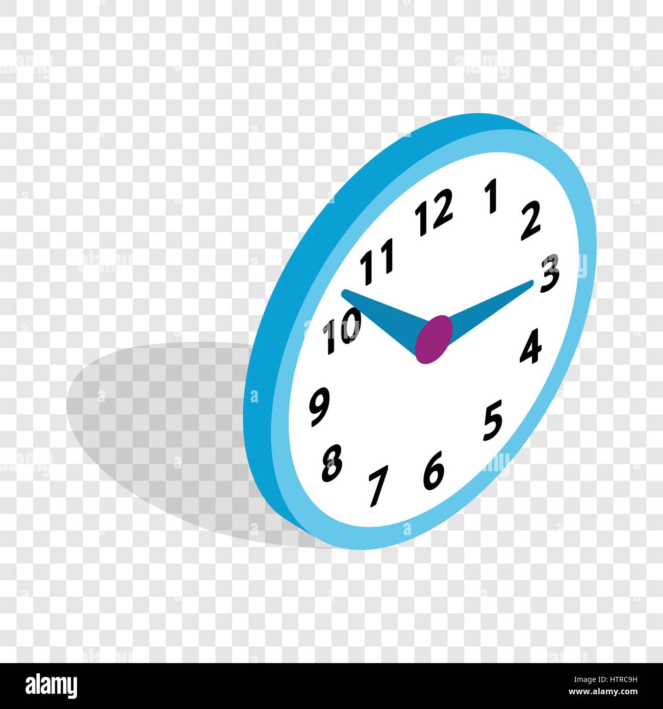 Office clock isometric icon Stock Vector Image & Art - Alamy