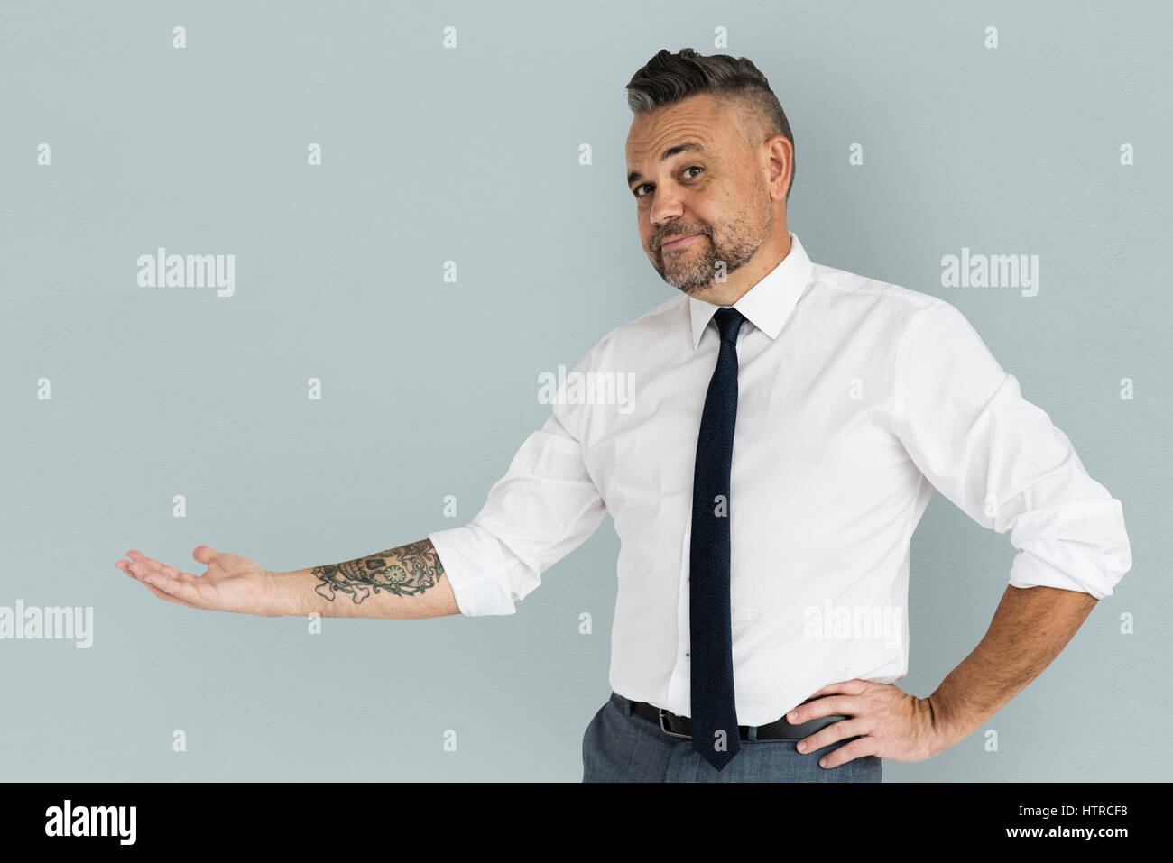 Caucasian Man Showing Hand Gesture Stock Photo - Alamy