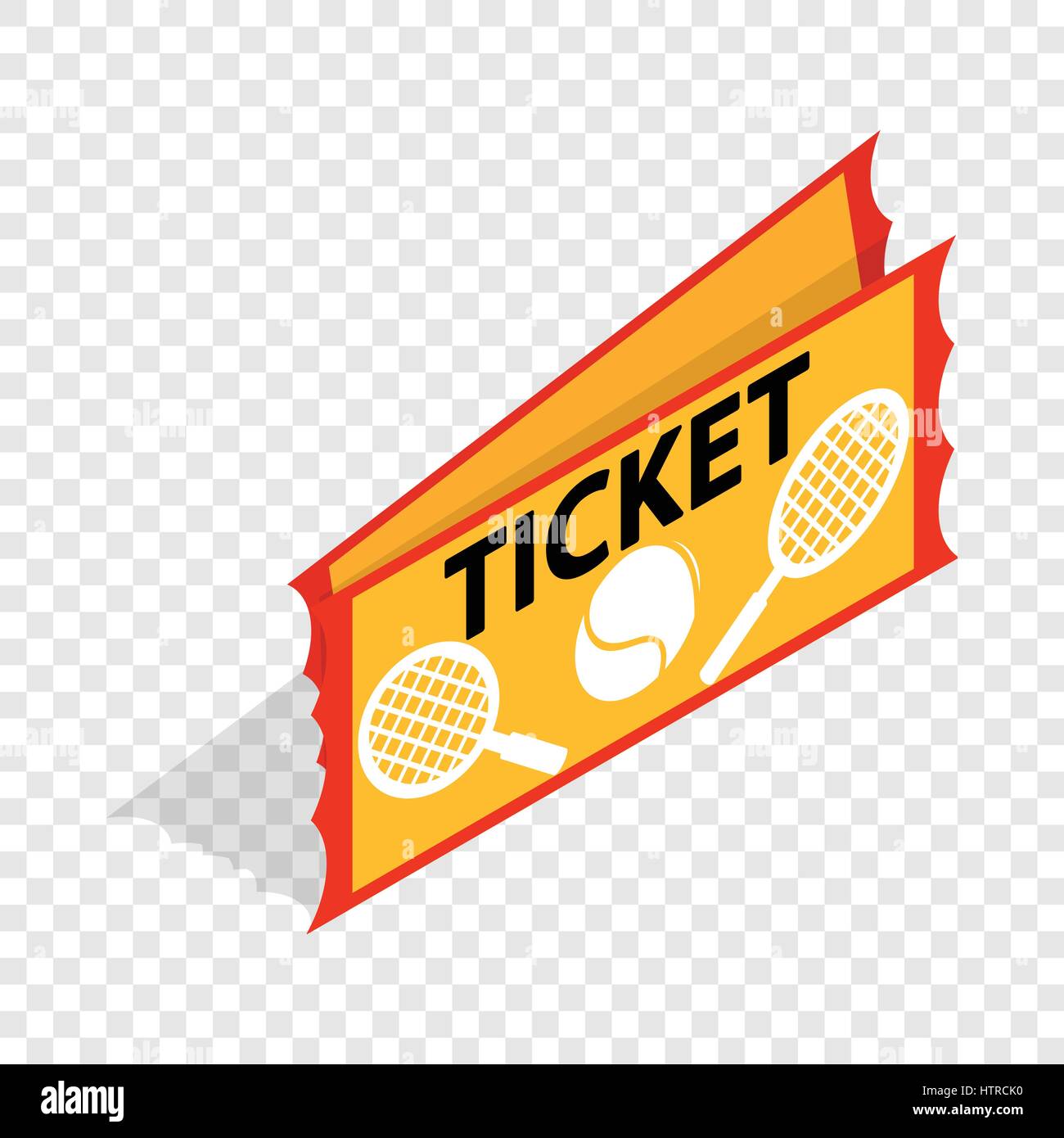 Tennis ticket isometric icon Stock Vector Image & Art - Alamy