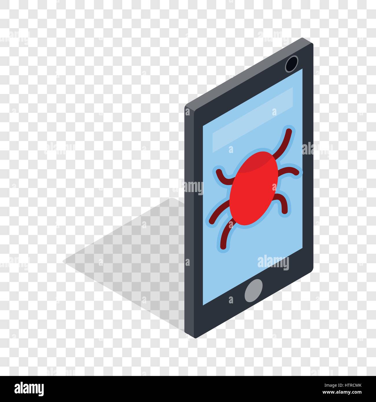 Infected smartphone isometric icon Stock Vector Image & Art - Alamy