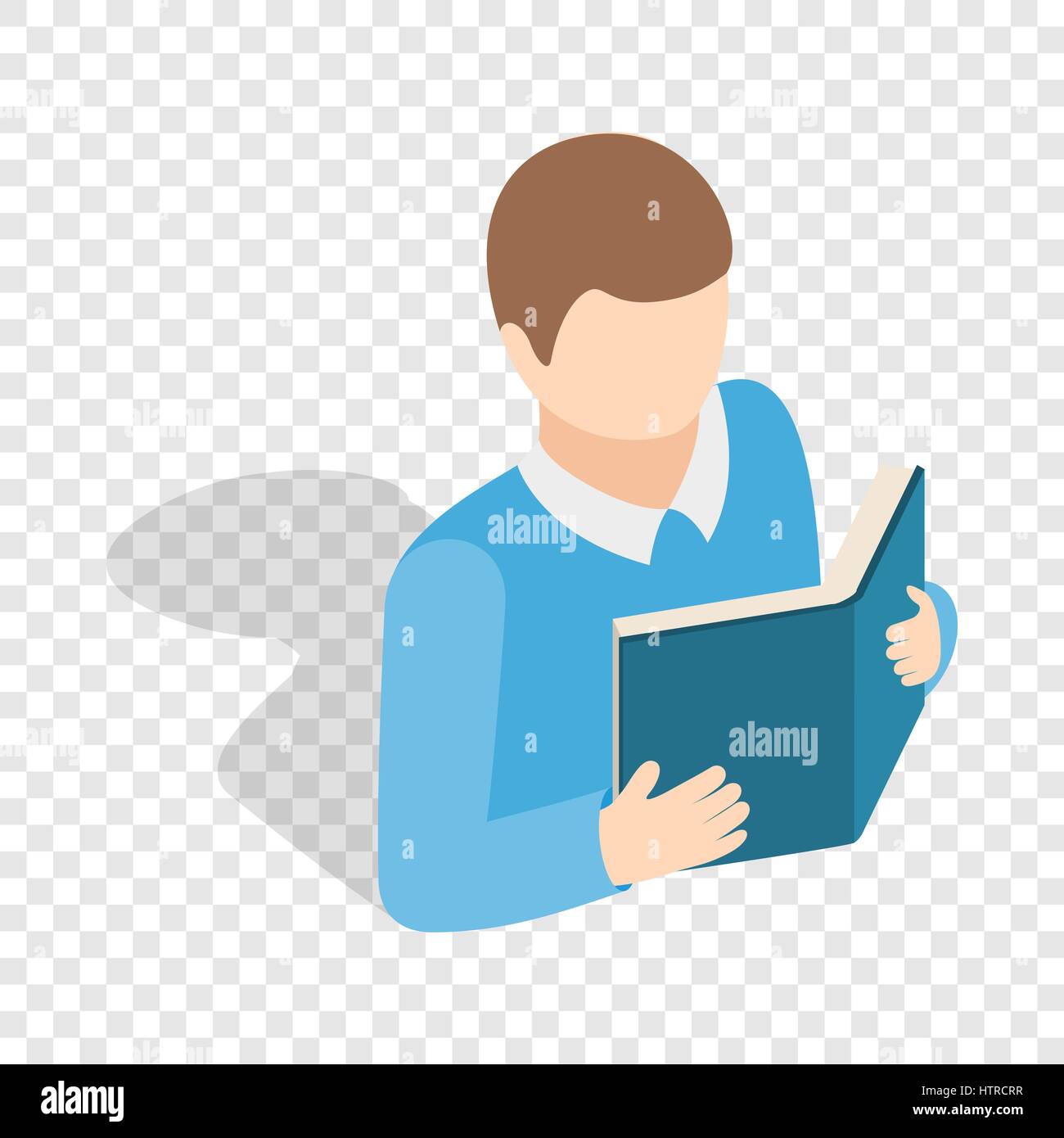 Student reading a book isometric icon Stock Vector Image & Art - Alamy