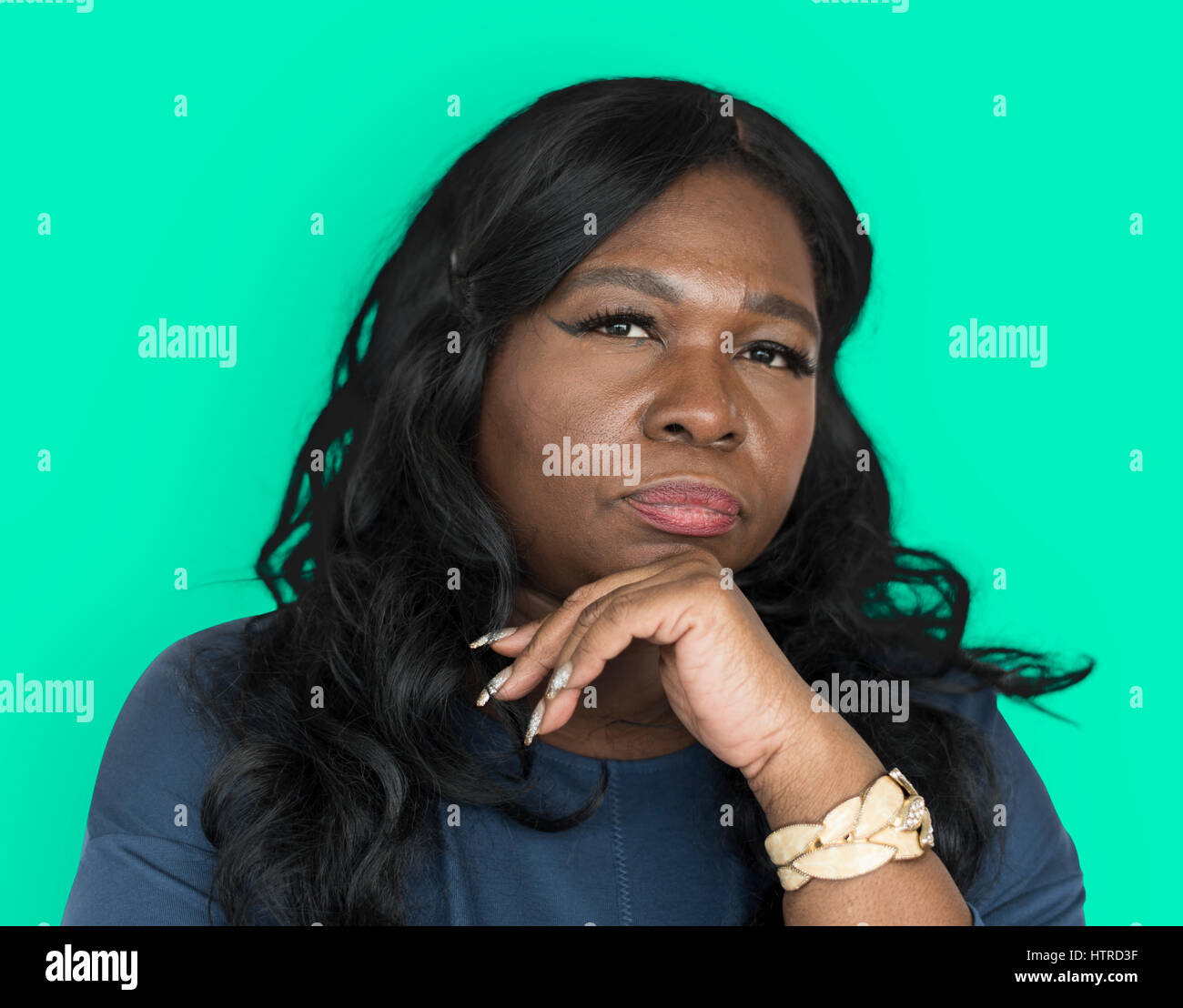Studio Model Shoot Race Woman Lady Stock Photo - Alamy