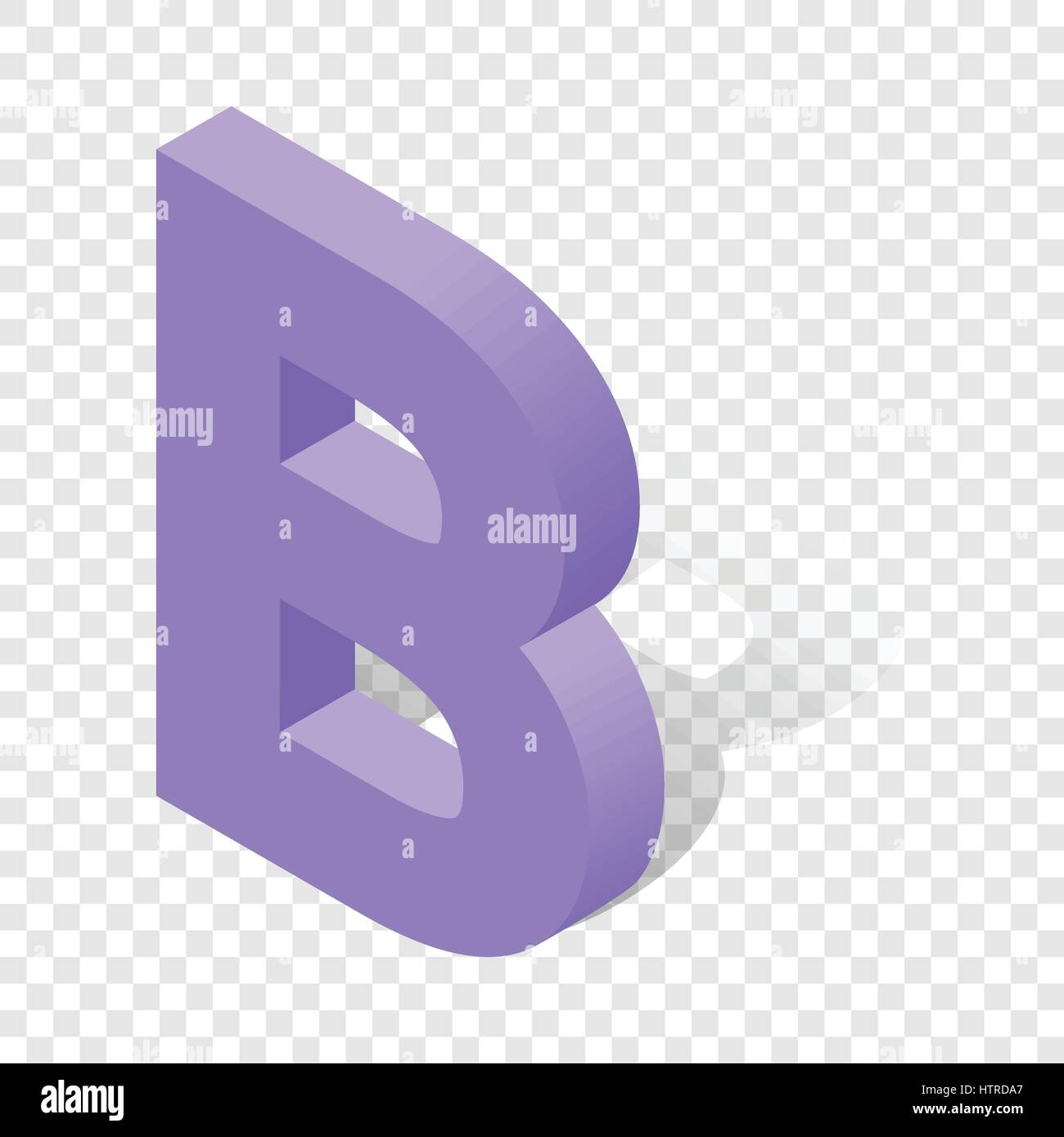 B letter in isometric 3d style with shadow Stock Vector Image & Art - Alamy
