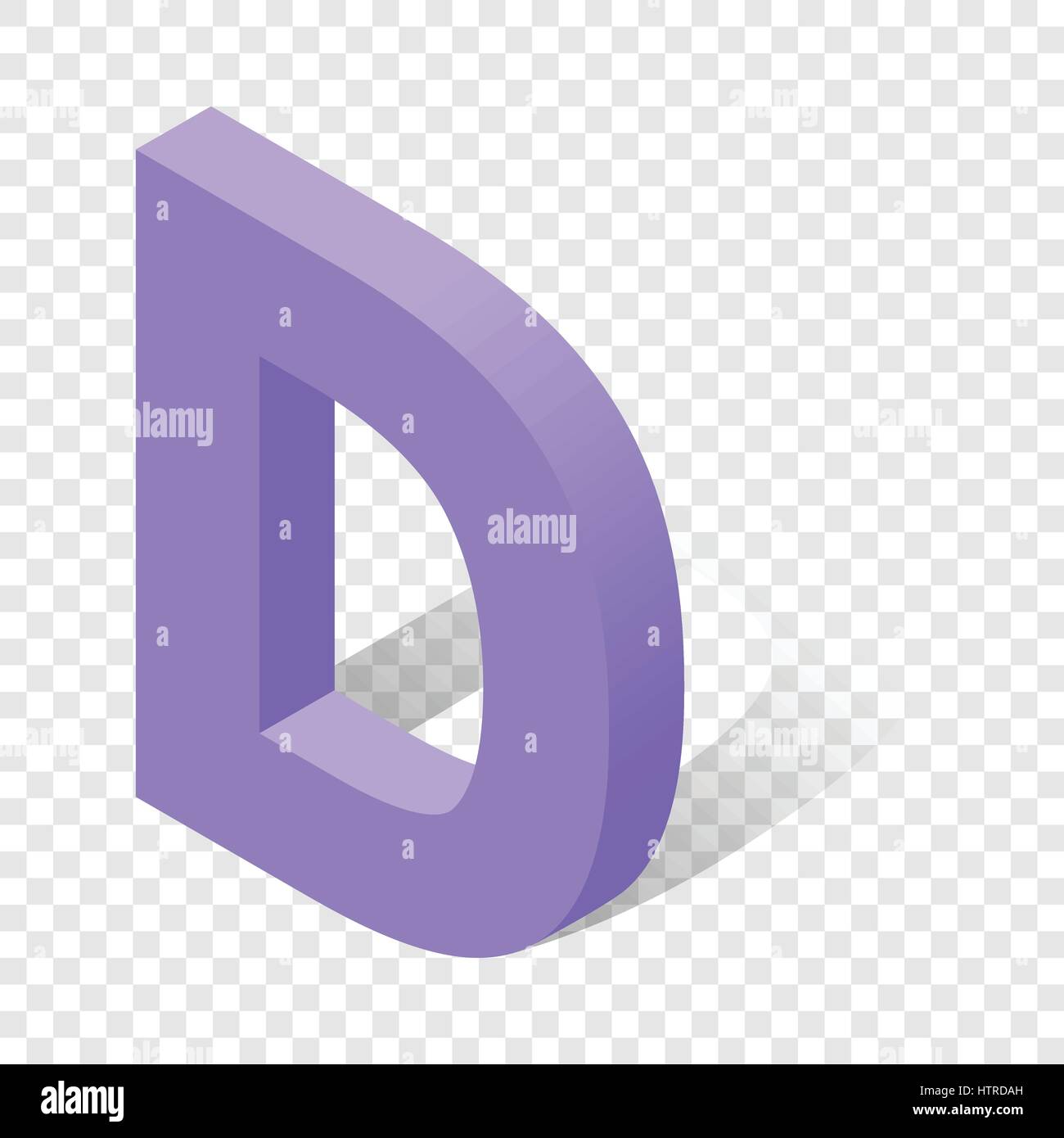 D letter in isometric 3d style with shadow Stock Vector Image & Art - Alamy