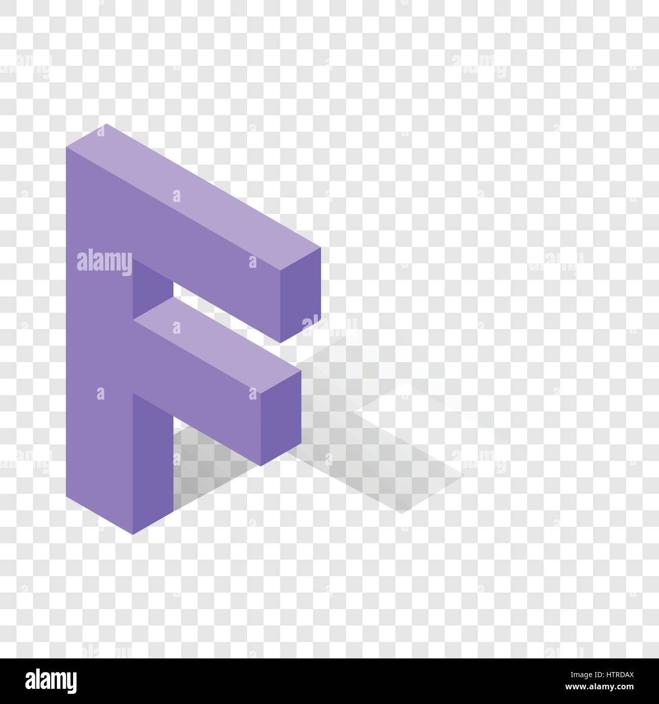 F letter in isometric 3d style with shadow Stock Vector Image & Art - Alamy