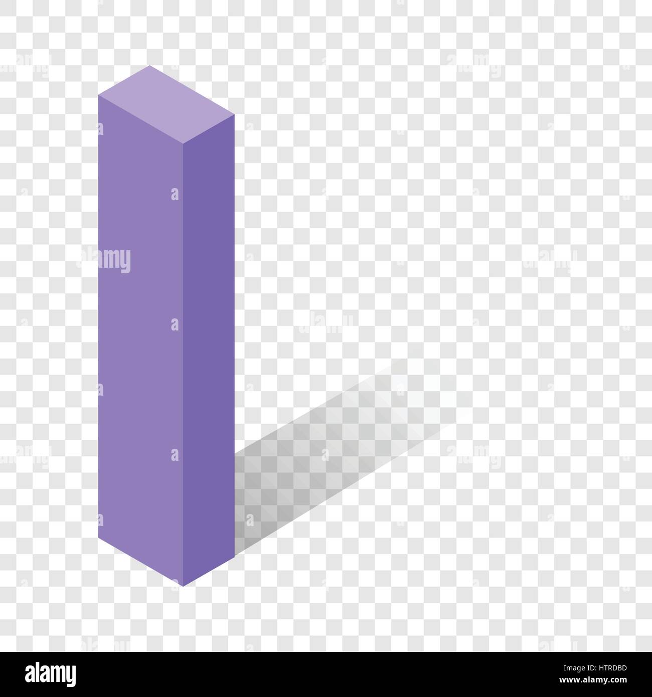 I letter in isometric 3d style with shadow Stock Vector Image & Art - Alamy