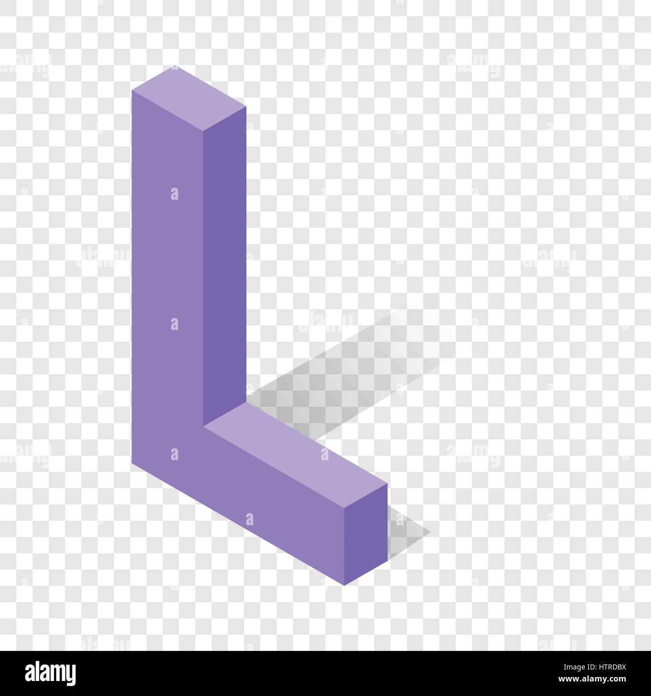 L letter in isometric 3d style with shadow Stock Vector Image & Art - Alamy