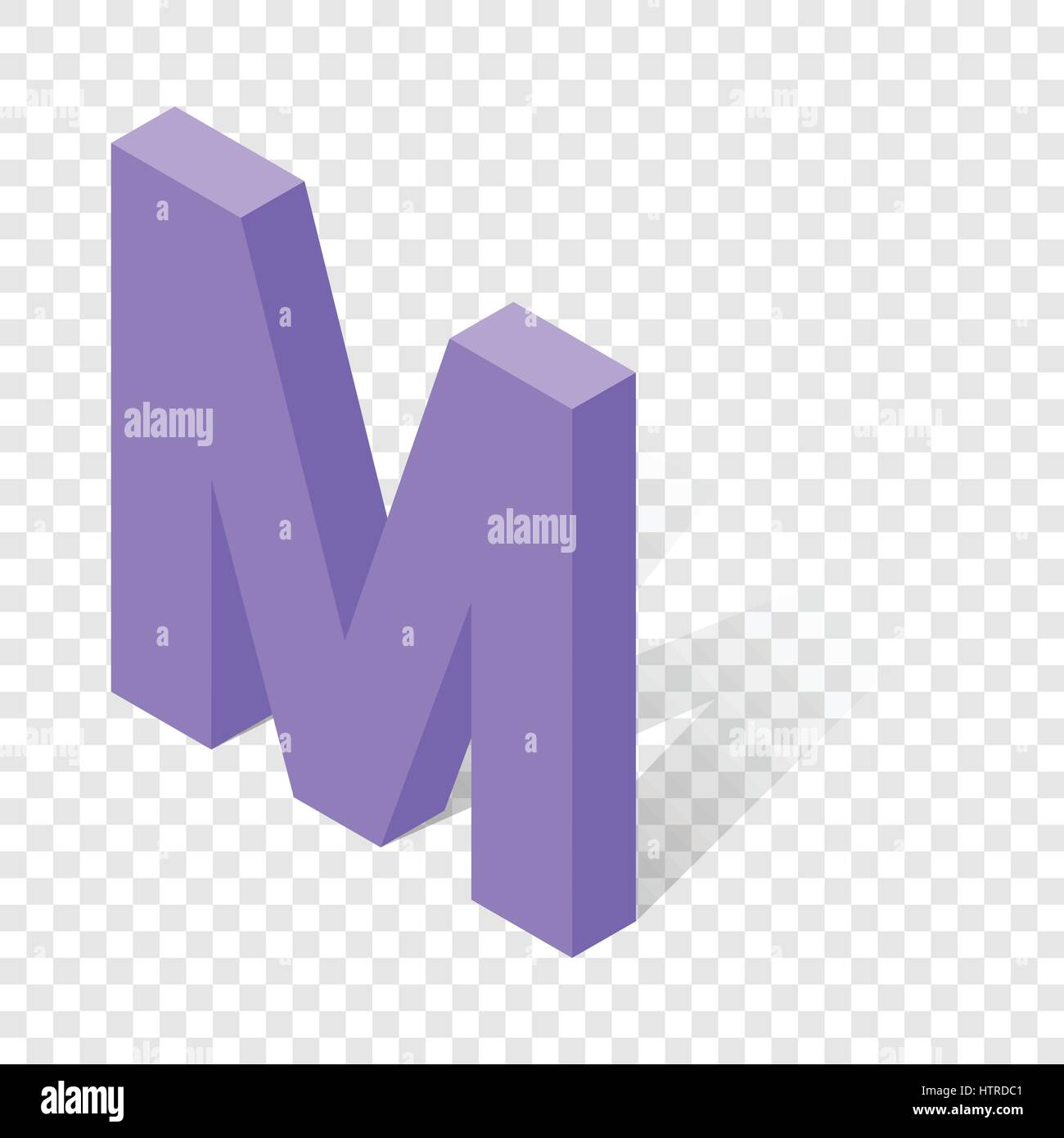 M letter in isometric 3d style with shadow Stock Vector Image & Art - Alamy