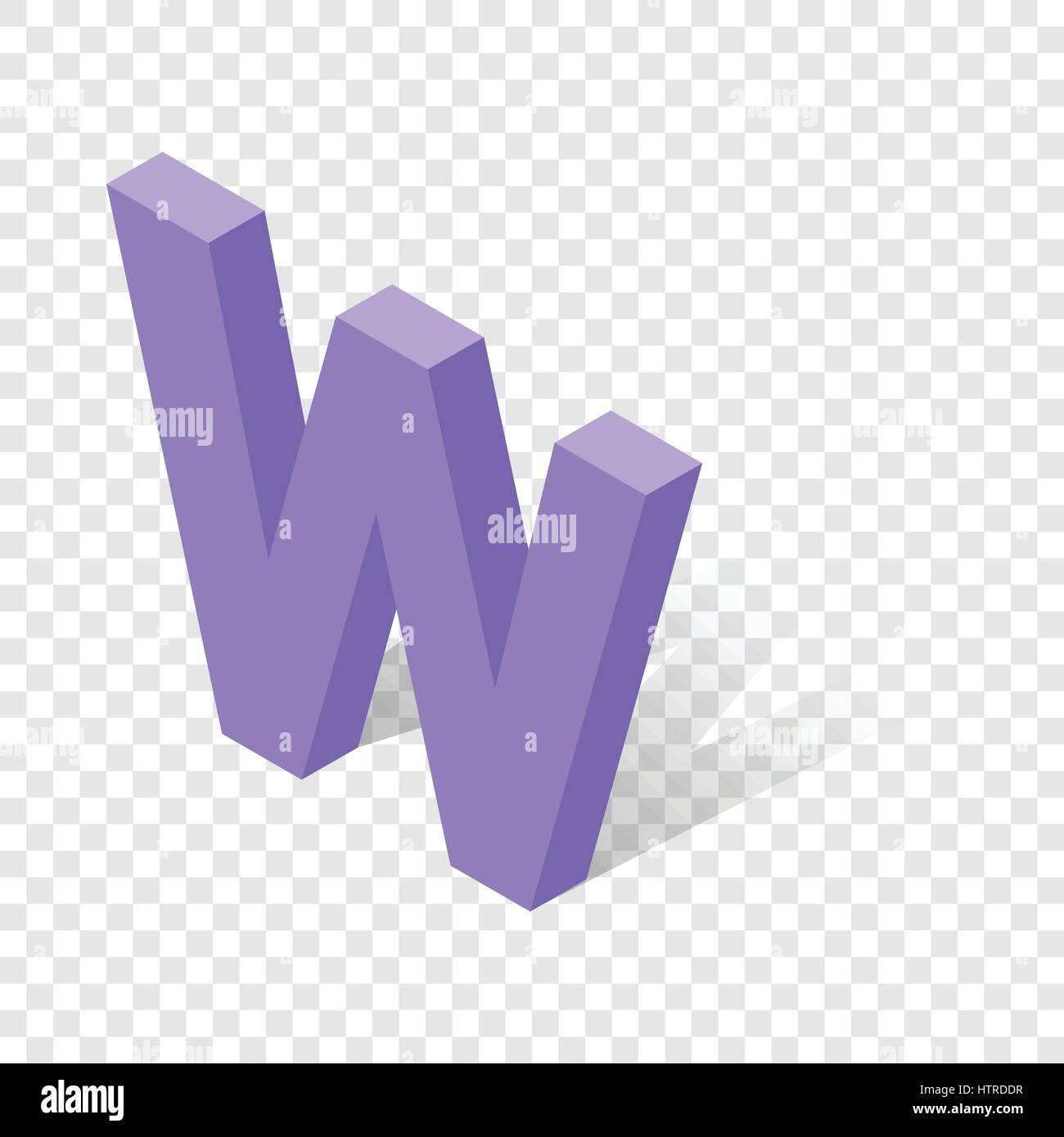W letter in isometric 3d style with shadow Stock Vector Image & Art - Alamy