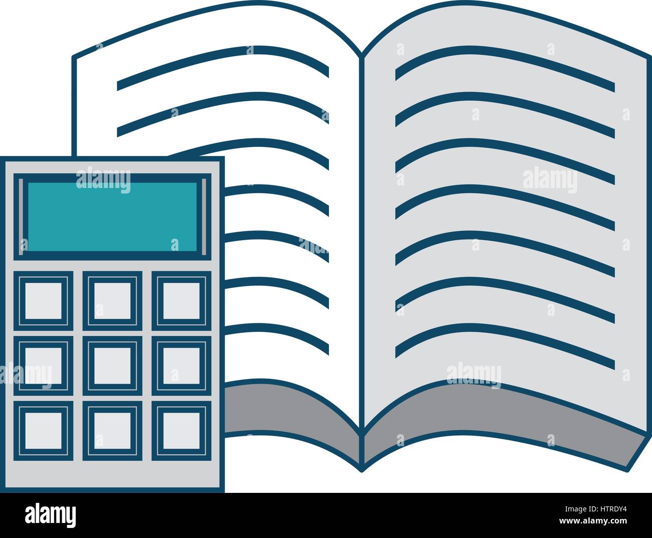 book school with calculator supply icon Stock Vector Image & Art - Alamy