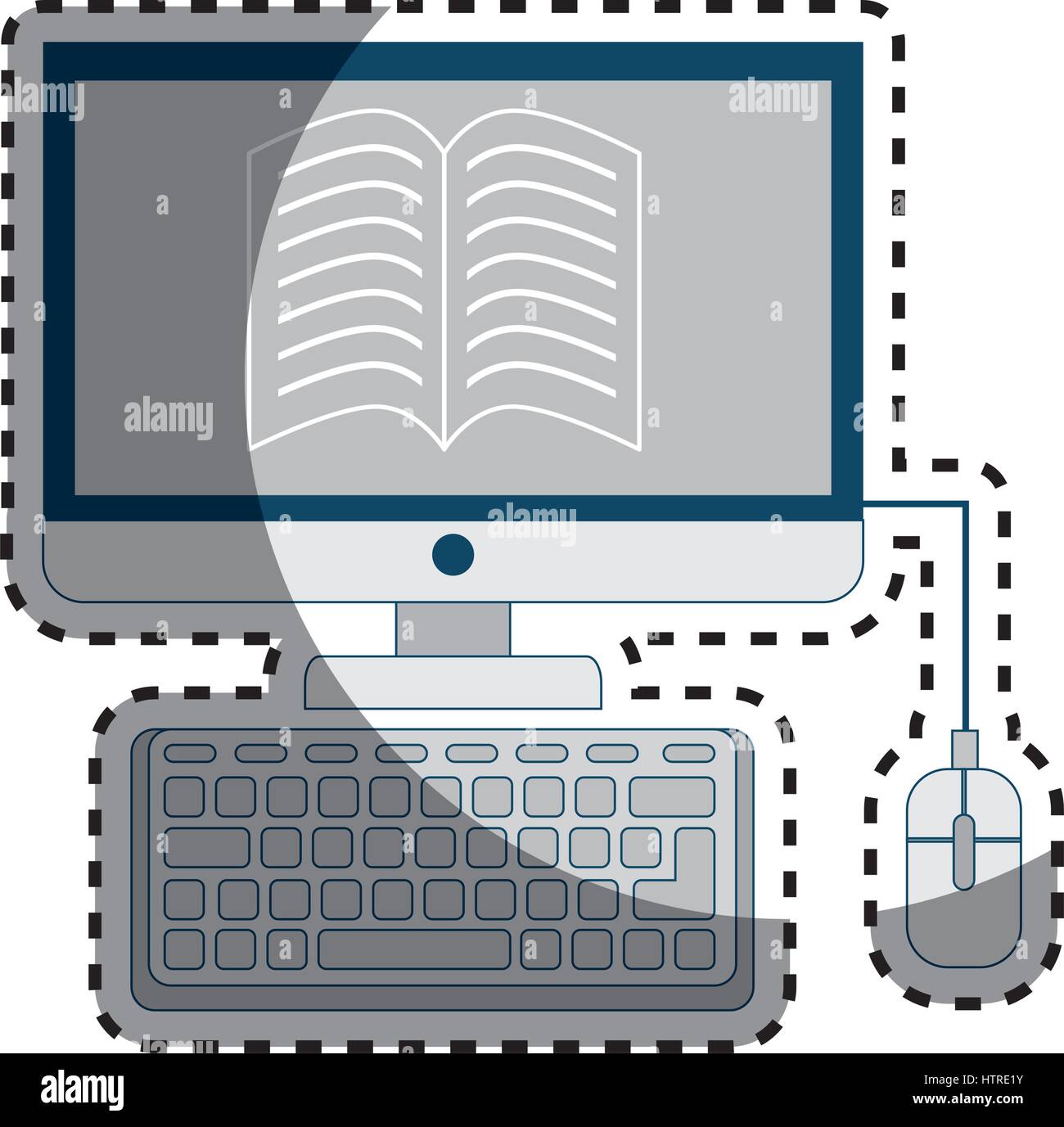 computer desktop isolated icon Stock Vector Image & Art - Alamy