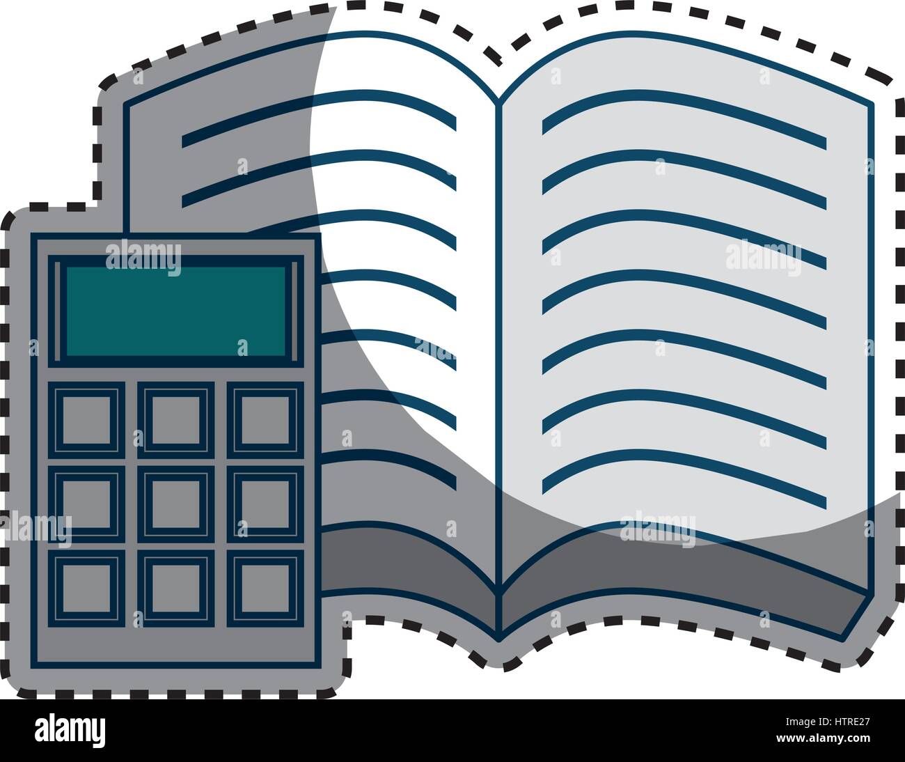 book school with calculator supply icon Stock Vector Image & Art - Alamy