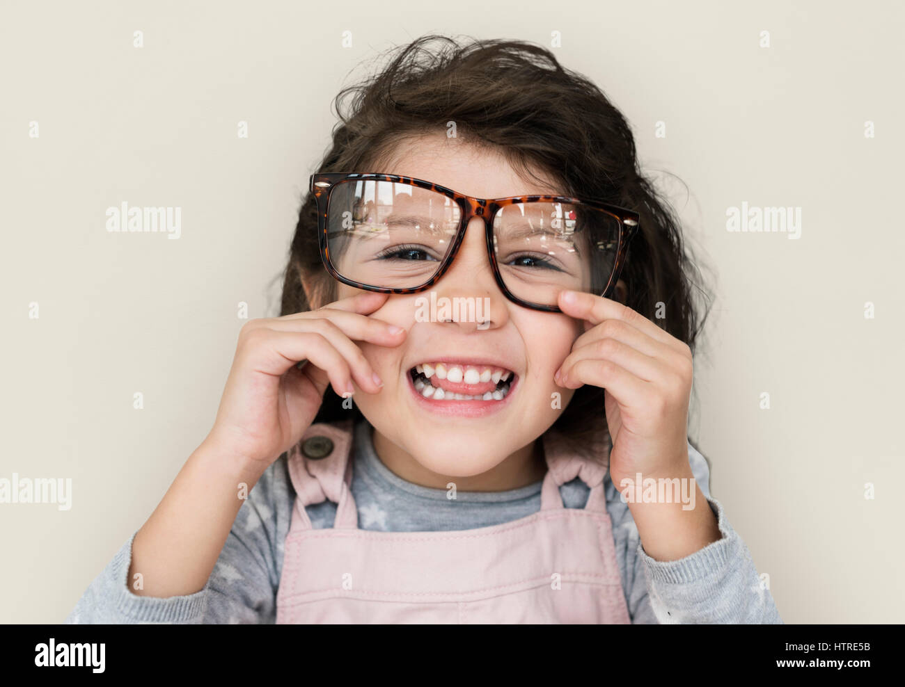 Little Girl Having Fun Portrait Stock Photo - Alamy