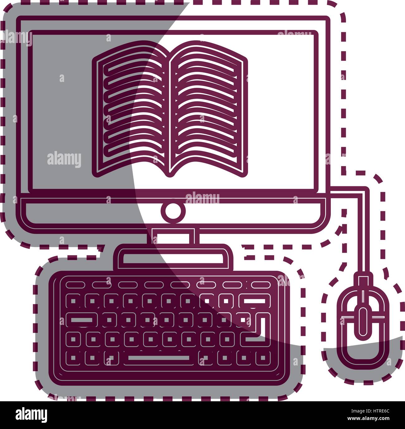 computer desktop isolated icon Stock Vector Image & Art - Alamy