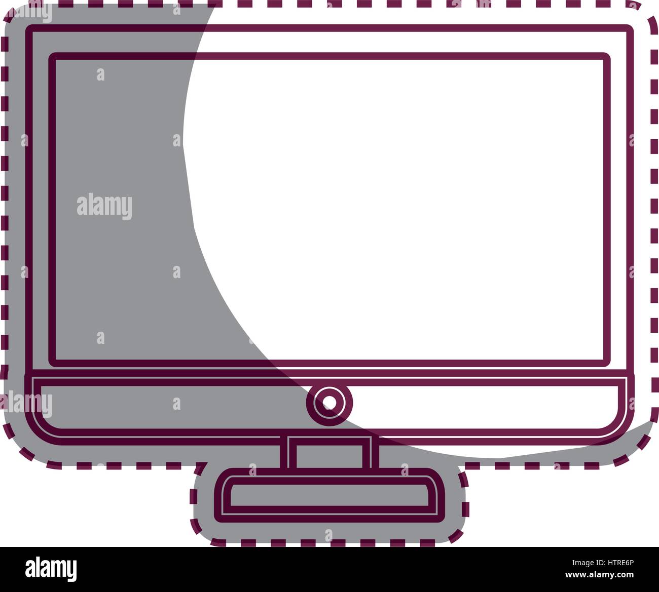 computer desktop isolated icon Stock Vector Image & Art - Alamy