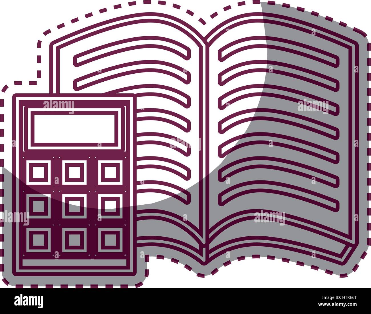 book school with calculator supply icon Stock Vector Image & Art - Alamy