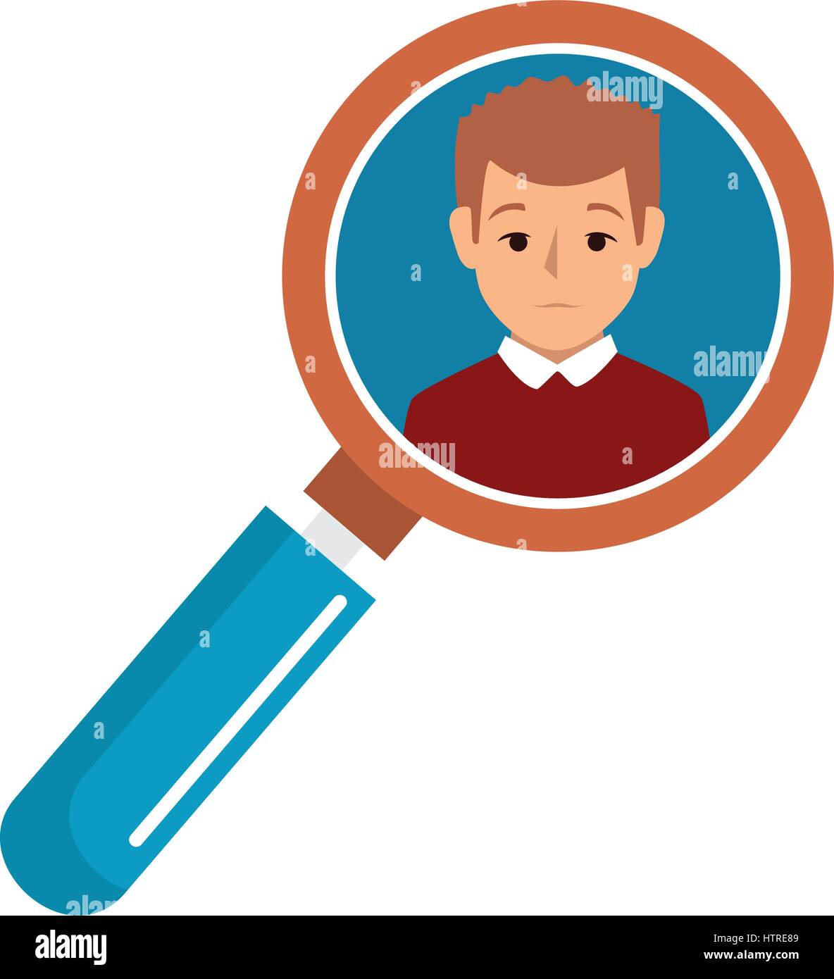 search magnifying glass with person avatar Stock Vector Image & Art - Alamy